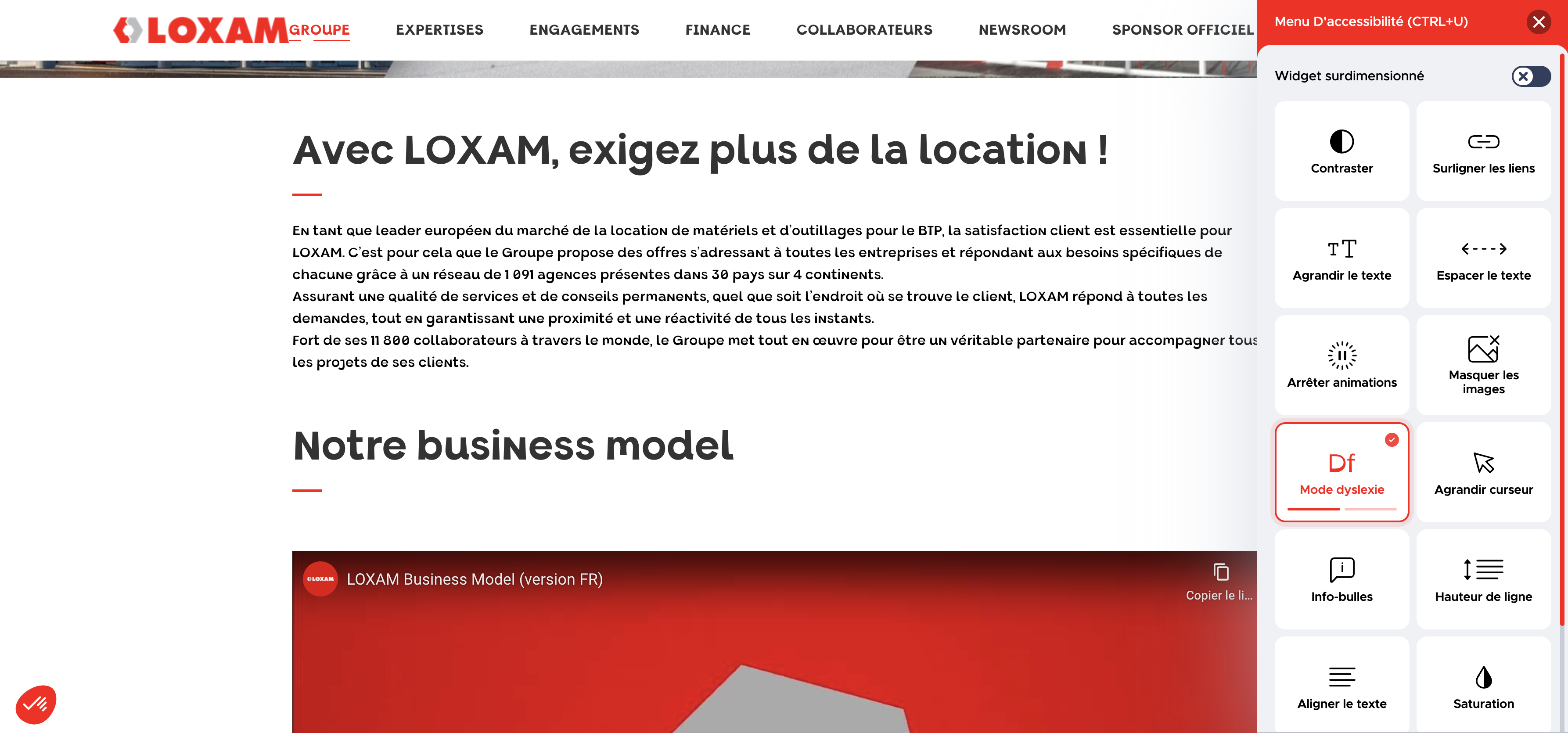 Loxam Corporate - Helplee - Accessibilité numérique